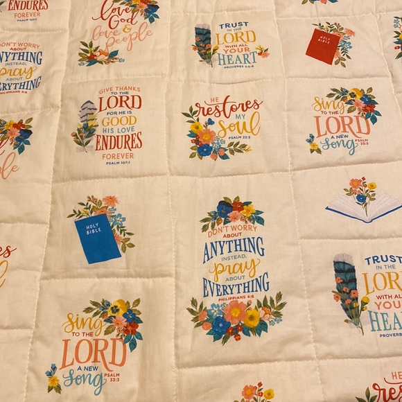 Bedding | Bible Scripture Quilt With Ruffle | Poshmark